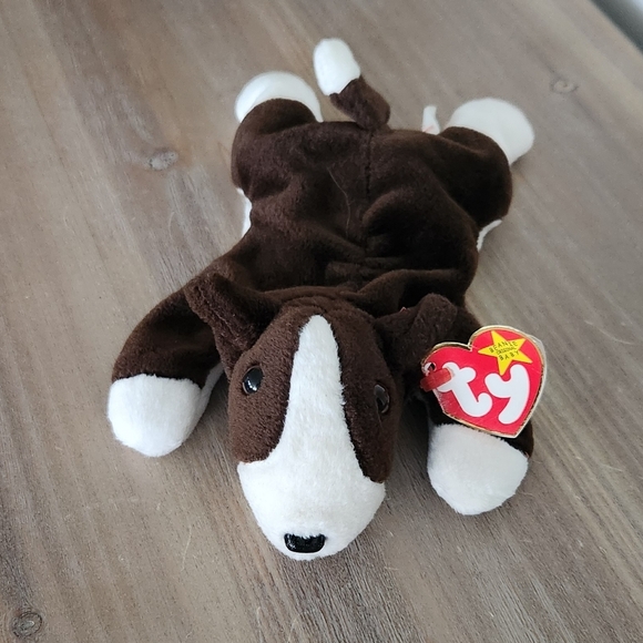 Ty | Toys | Ty Beanie Baby Bruno The Brown White Dog 997 Excellent ...